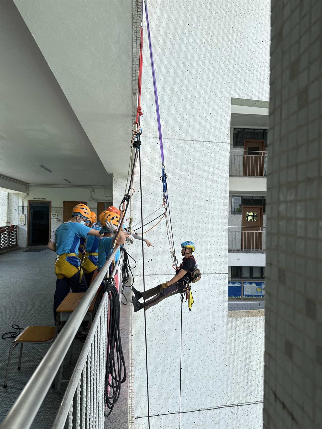 Abseiling training