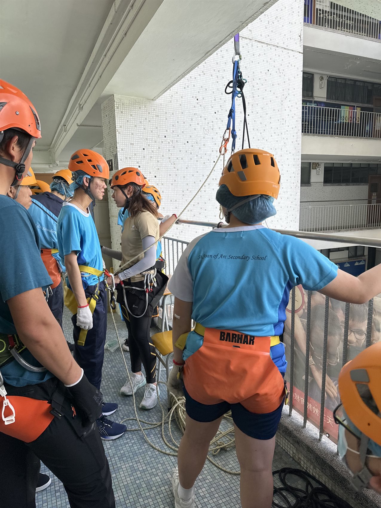 Abseiling training